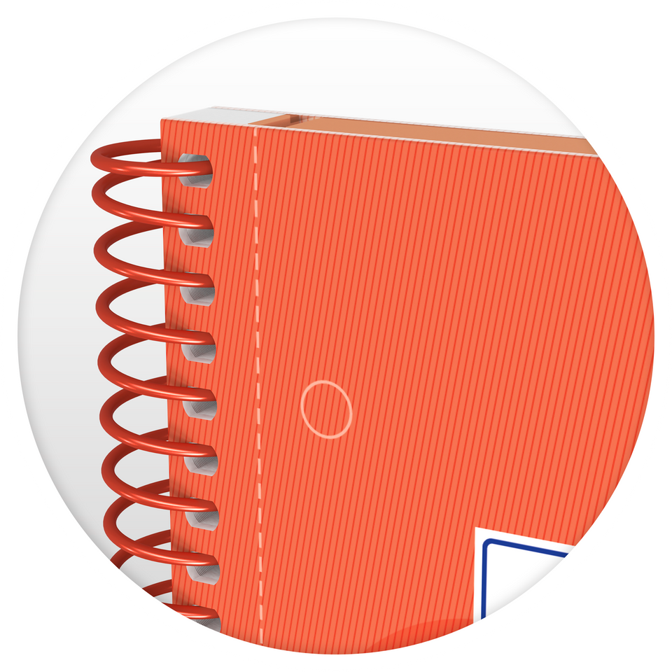 Cahier à spirales couverture rigide 160 pages détachables | Oxford